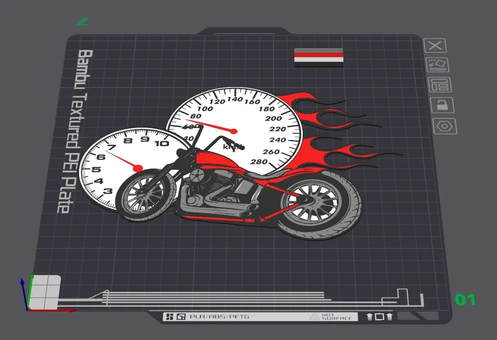 2D Harley Davidson Tach by Wizard7741 - MakerWorld