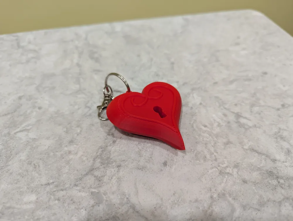 Valentine Heart and Key Chains - Free 3D Print Model - MakerWorld