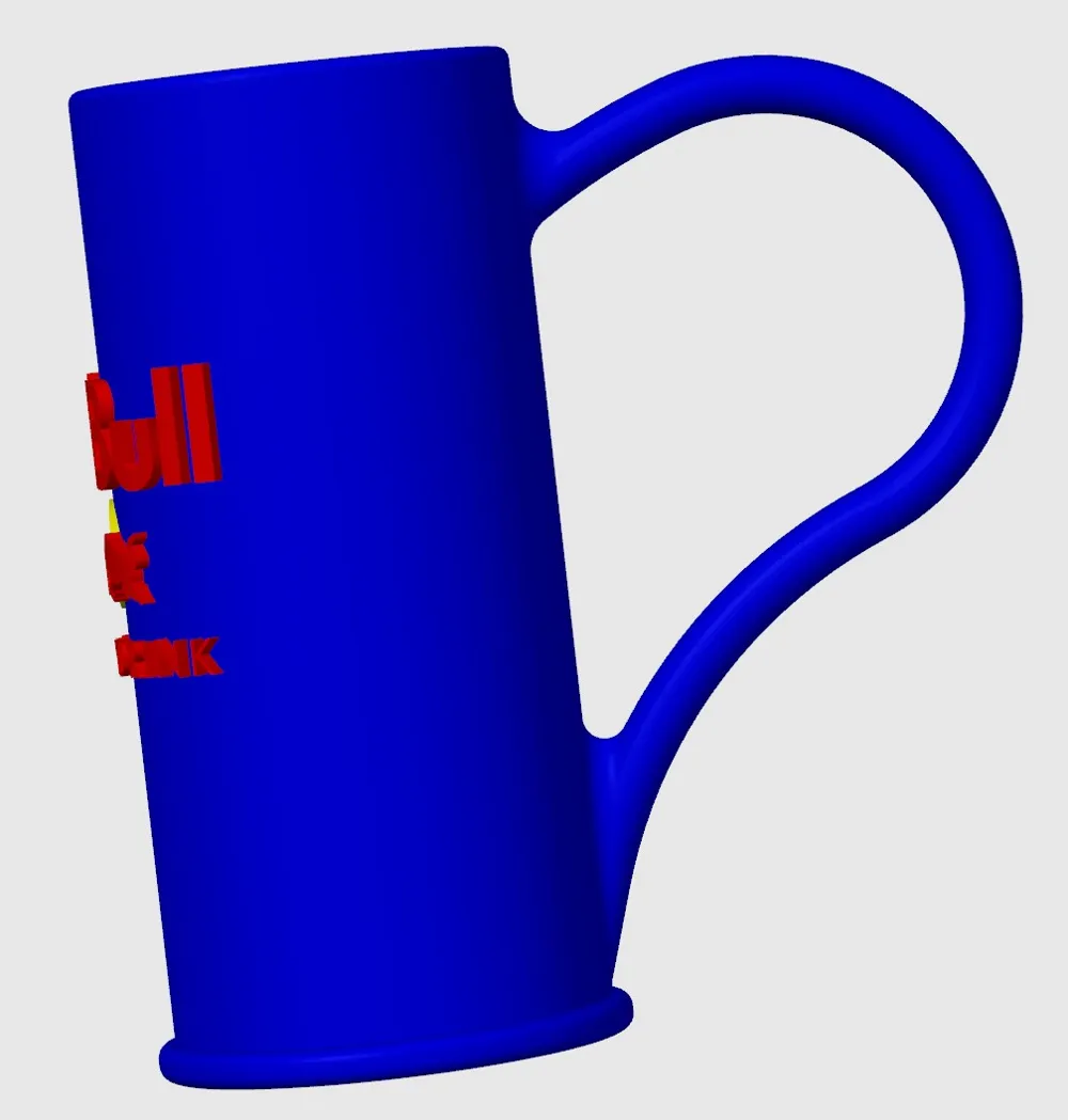 Red Bull Krug / Red Bull Mug - Free 3D Print Model - MakerWorld