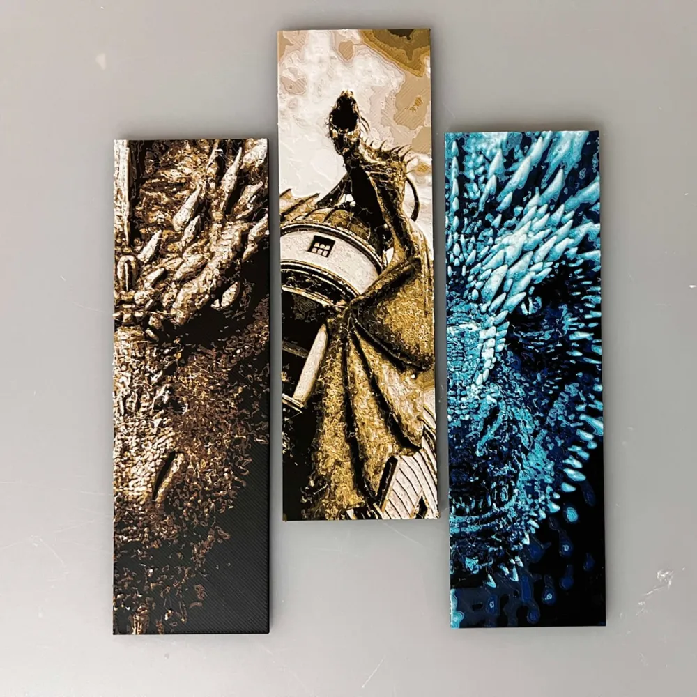 Dragons: Bookmark Gringot Harry Potter HueForge by 3djd - MakerWorld