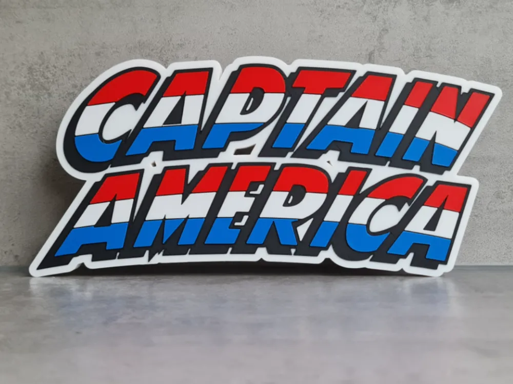 Captain America Logo / Sign - Free 3D Print Model - MakerWorld