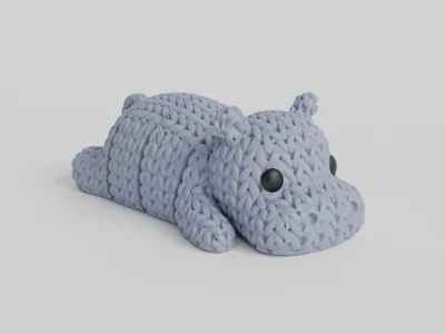 Knitted Articulated Hippo - Free 3D Print Model - MakerWorld