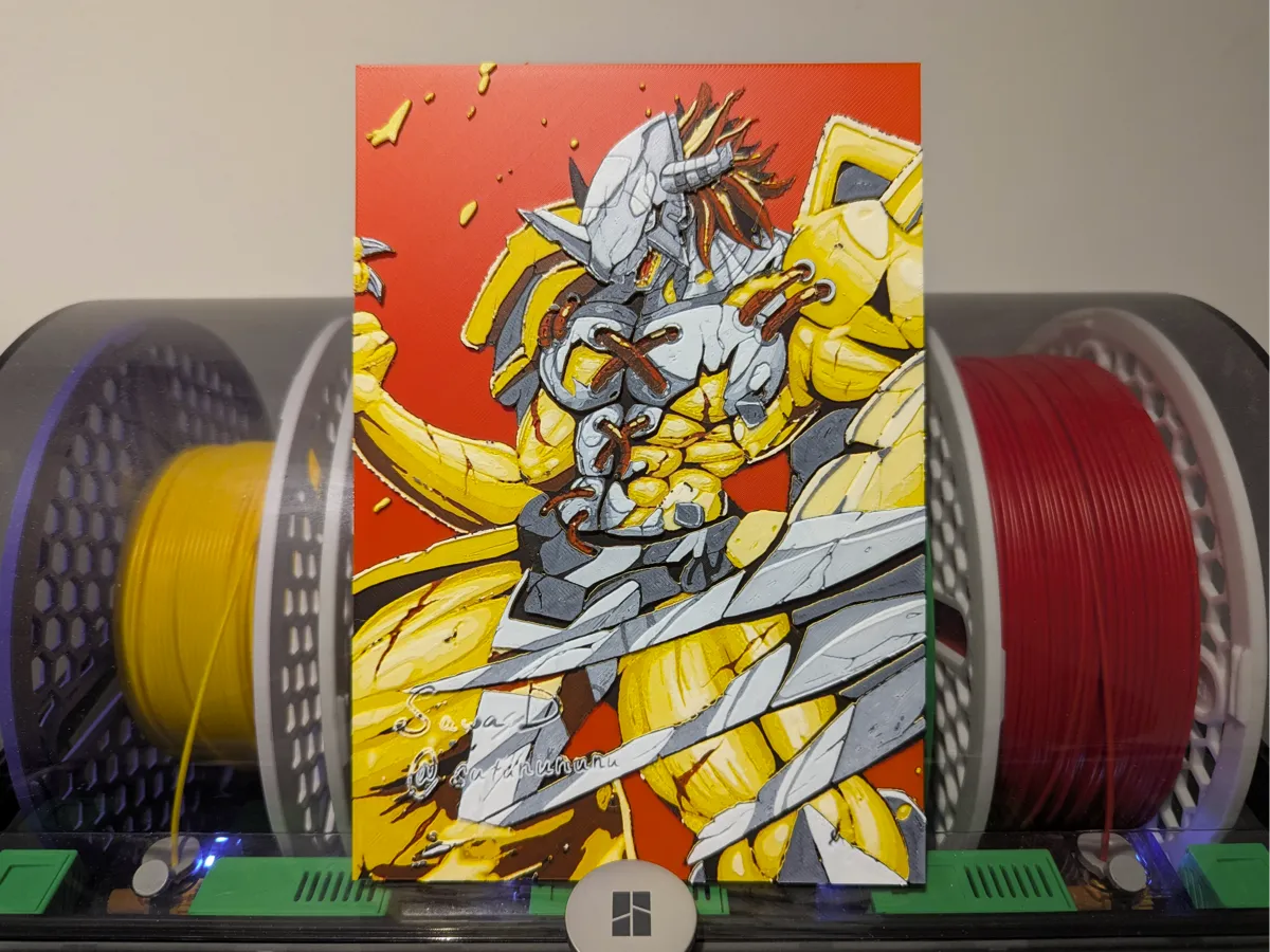 Wargreymon Hueforge - Digimon by Razel MakerWorld: Download Free 3D Models