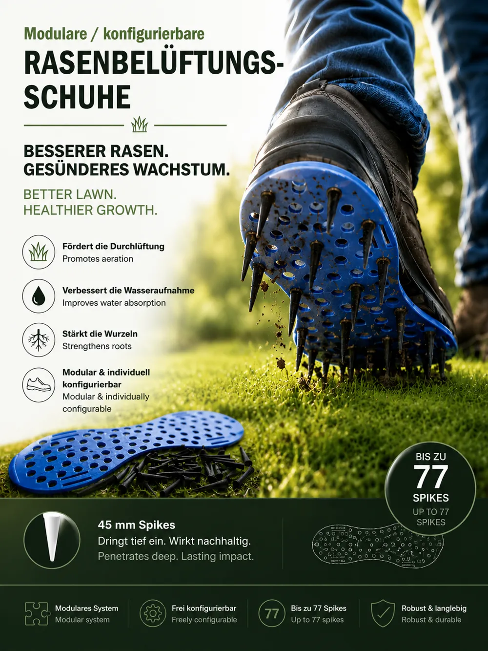 Modular / Configurable Lawn Aeration Shoes - Free 3D Print Model ...