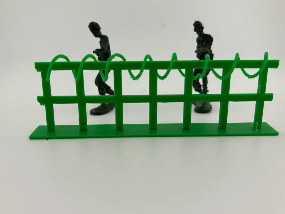 Barbed wire fence for toy soldiers by ToySoldierFactory - MakerWorld