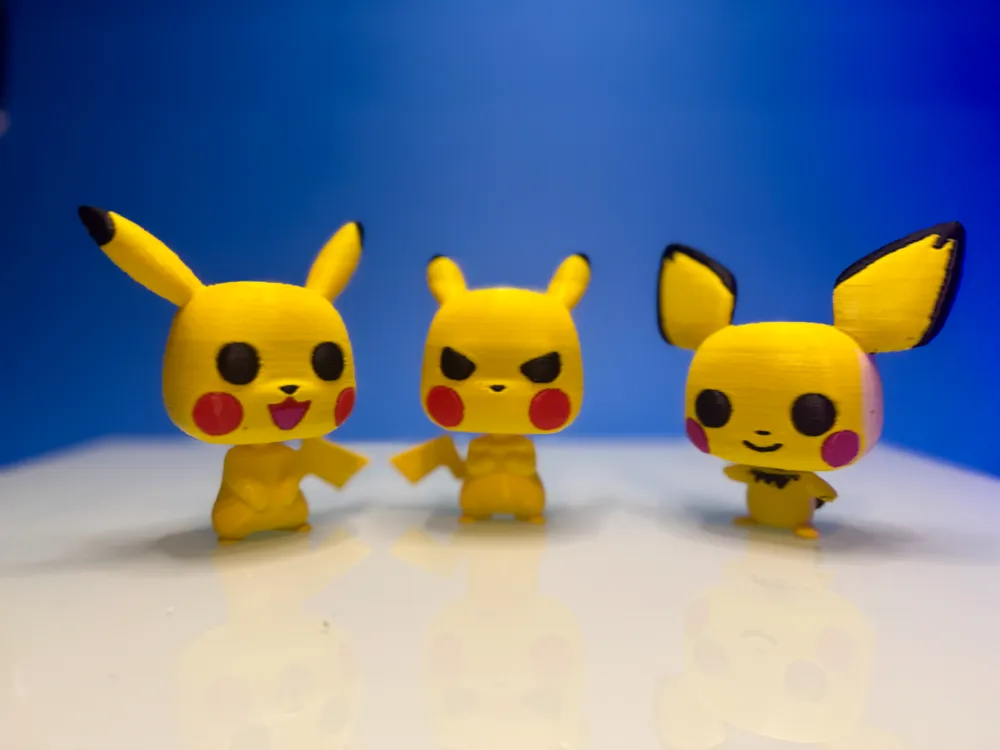 Pokémon's PIKACHU + ANGRY PIKACHU + PICHU by cforms - MakerWorld