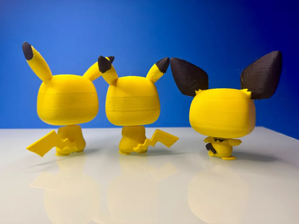 Pokémon's PIKACHU + ANGRY PIKACHU + PICHU by cforms - MakerWorld