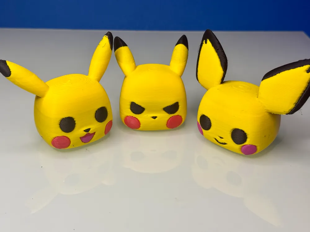 Pokémon's PIKACHU + ANGRY PIKACHU + PICHU by cforms - MakerWorld