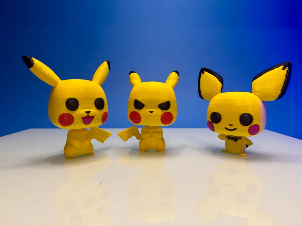 Pokémon's PIKACHU + ANGRY PIKACHU + PICHU by cforms - MakerWorld