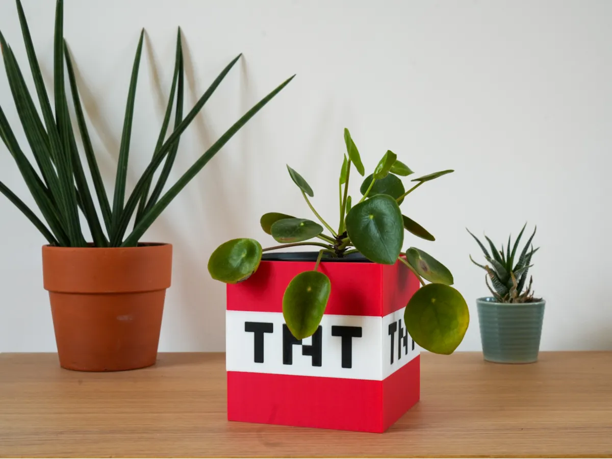 TNT Block Vase – Minecraft Edition - Free 3D Print Model - MakerWorld