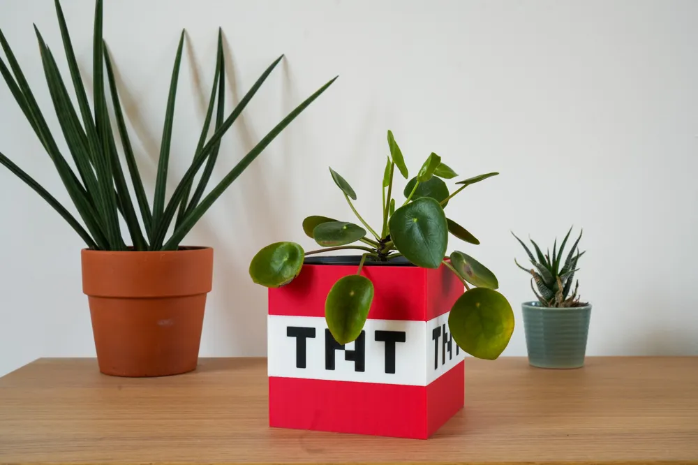 TNT Block Vase – Minecraft Edition - Free 3D Print Model - MakerWorld