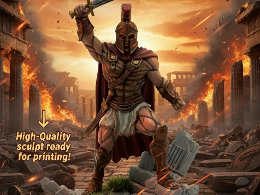 SPARTAN HERO 3D Model - Download Now! - Free 3D Print Model - MakerWorld