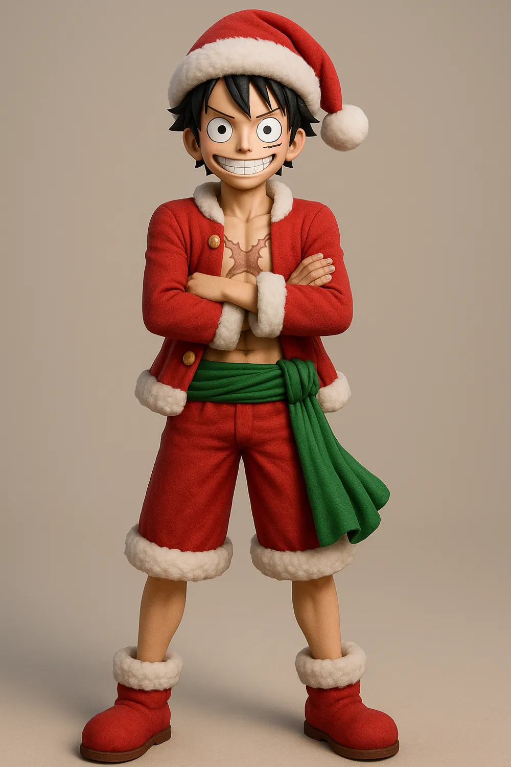 Christmas Luffy - Free 3D Print Model - MakerWorld