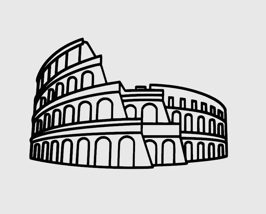2D Low poly Colosseum by SamActivity - MakerWorld