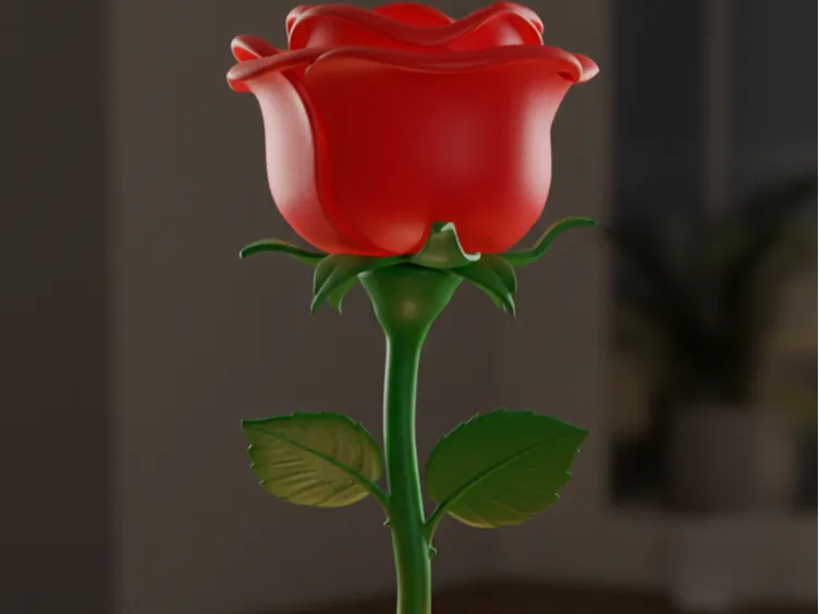 Eternal Rose Love Lamp with Heart. Valentine's Day - Free 3D Print ...