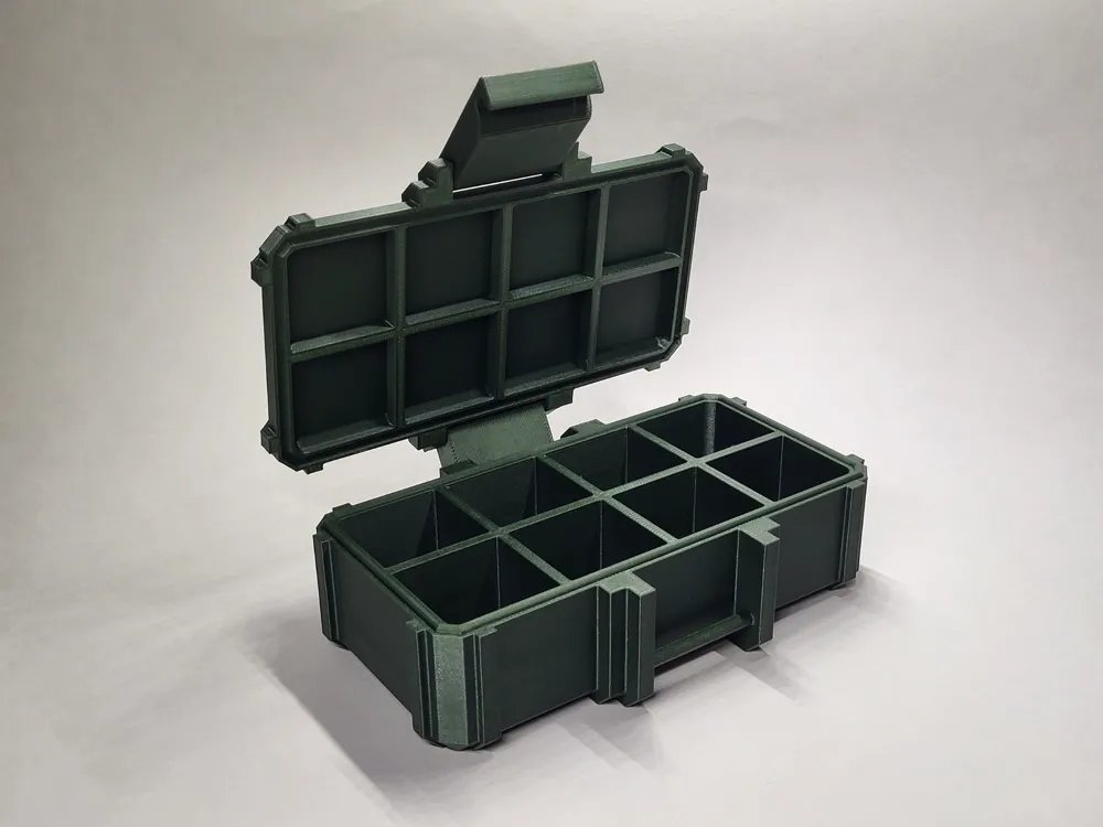 Mil Box Sectioned Rugged print in place container by Hester - MakerWorld