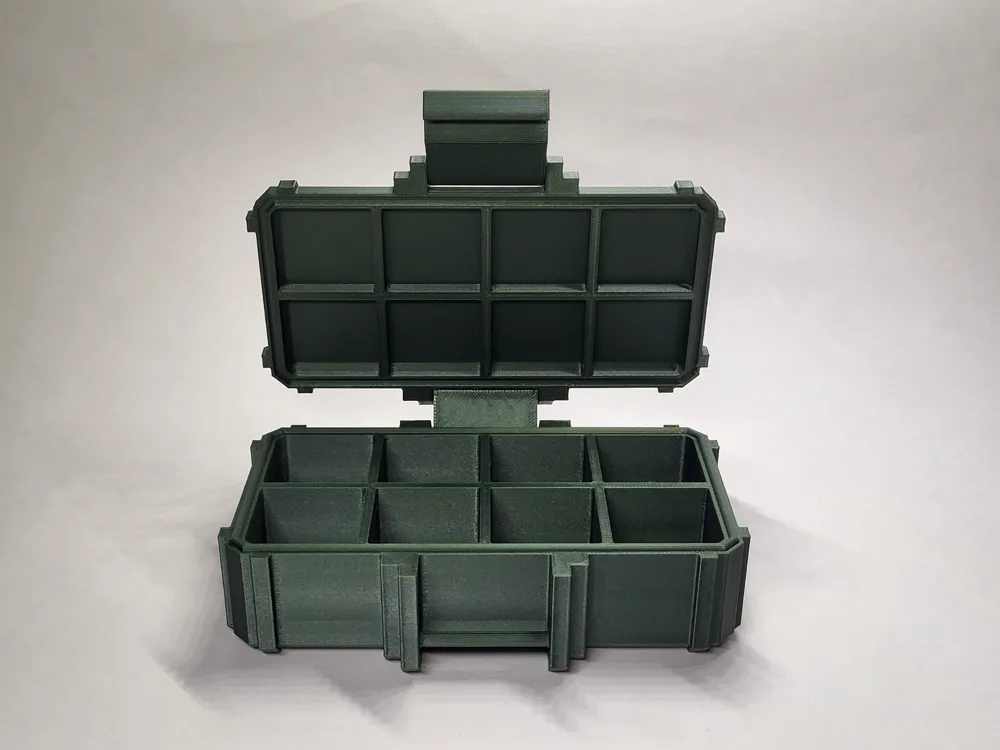 Mil Box Sectioned Rugged print in place container by Hester - MakerWorld