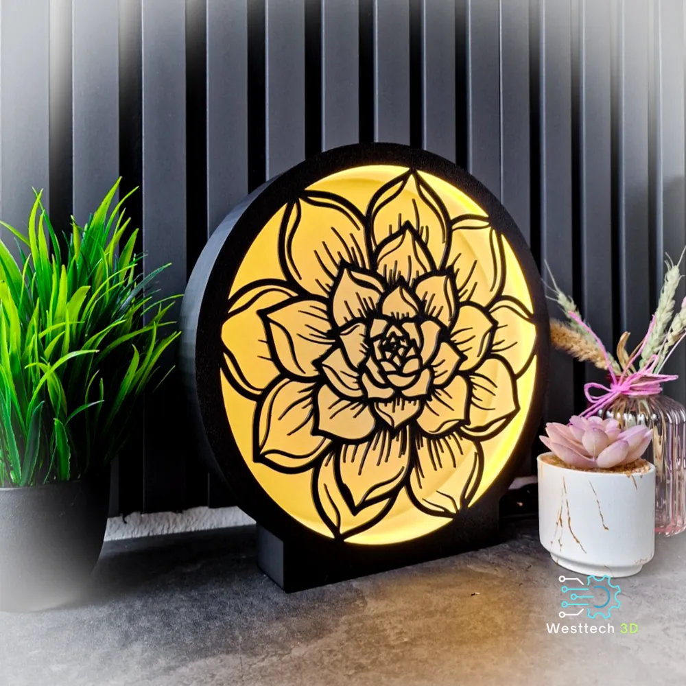 Lotus LED Lamp - Free 3D Print Model - MakerWorld