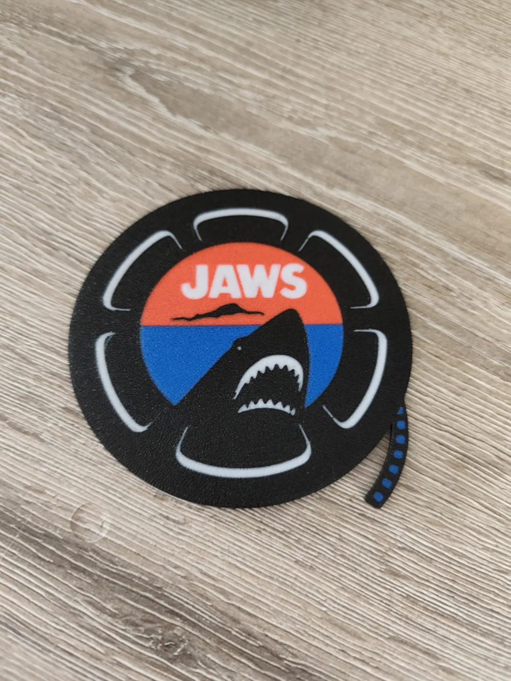 Jaws Movie Reel Coaster - Free 3D Print Model - MakerWorld