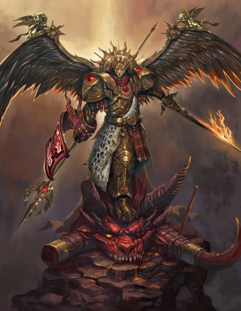 Sanguinius - Blood Angel Primarch - Free 3D Print Model - MakerWorld