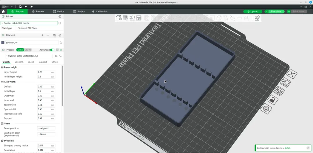 Gridfinity Needle File Storage with Magnets Remixed by zillings ...
