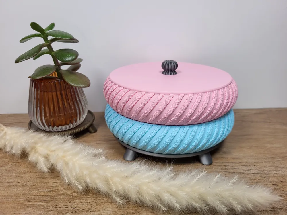 Stackable Bowl Tray - Fuzzy Curved with Inlays by Art Design. 3D ...
