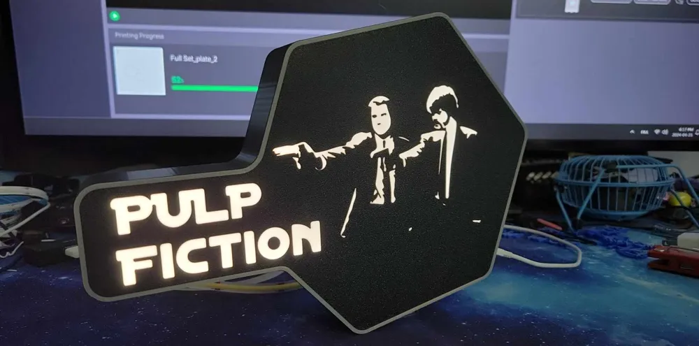 Pulp Fiction Light Box by Gormek - MakerWorld