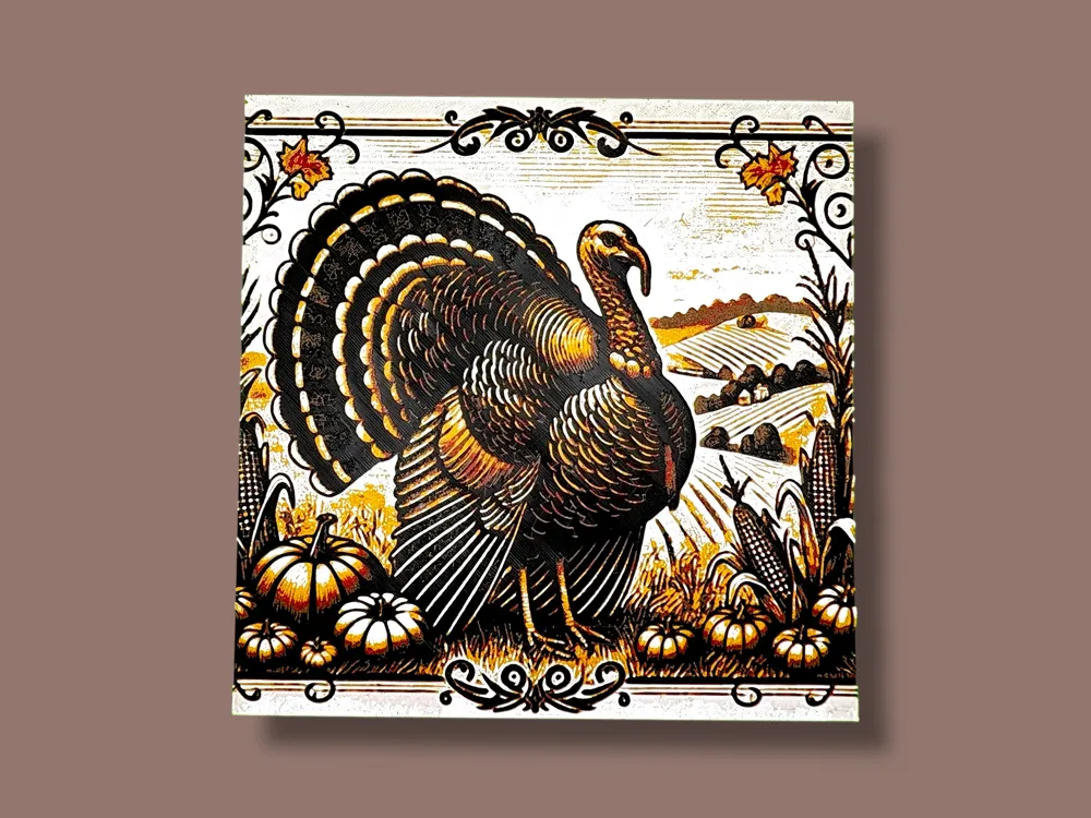 Thanksgiving Turkey Hueforge - Free 3D Print Model - MakerWorld