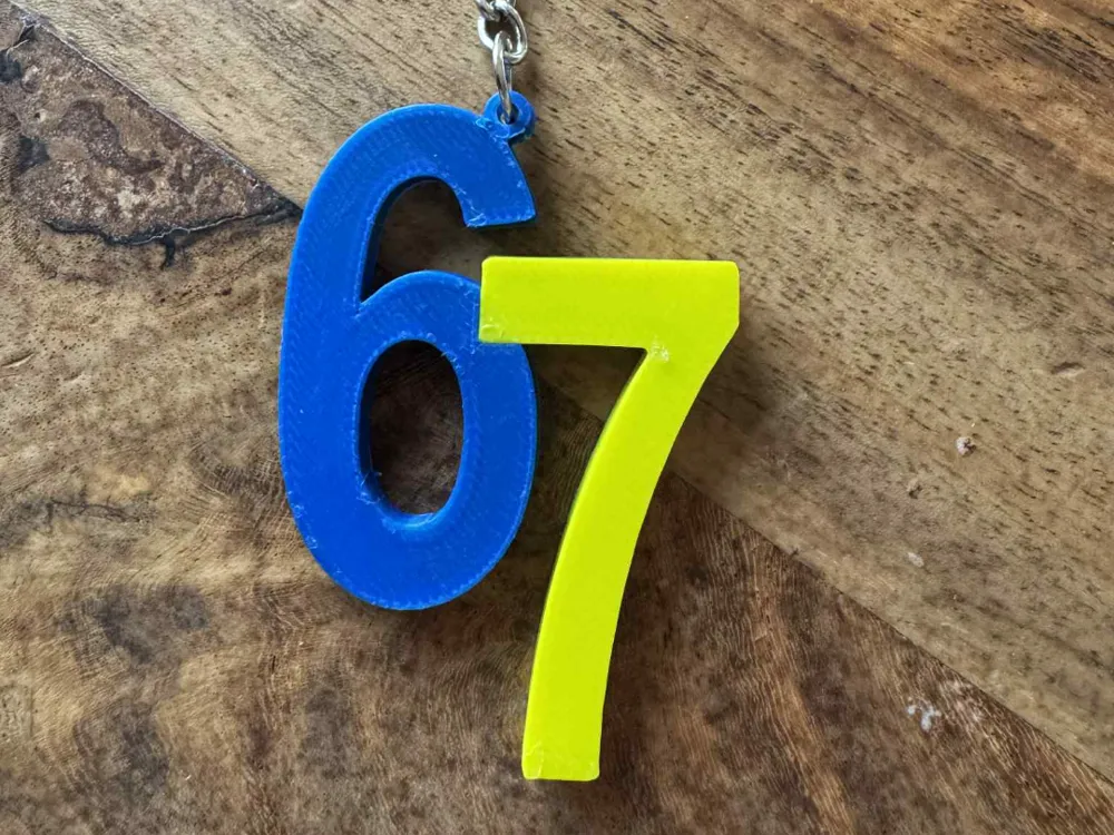 67 Keychain - Free 3D Print Model - MakerWorld