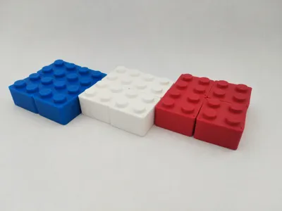 LEGO Style Brick Refrigerator Magnets 2x2 2x4 by Chris1974 - MakerWorld