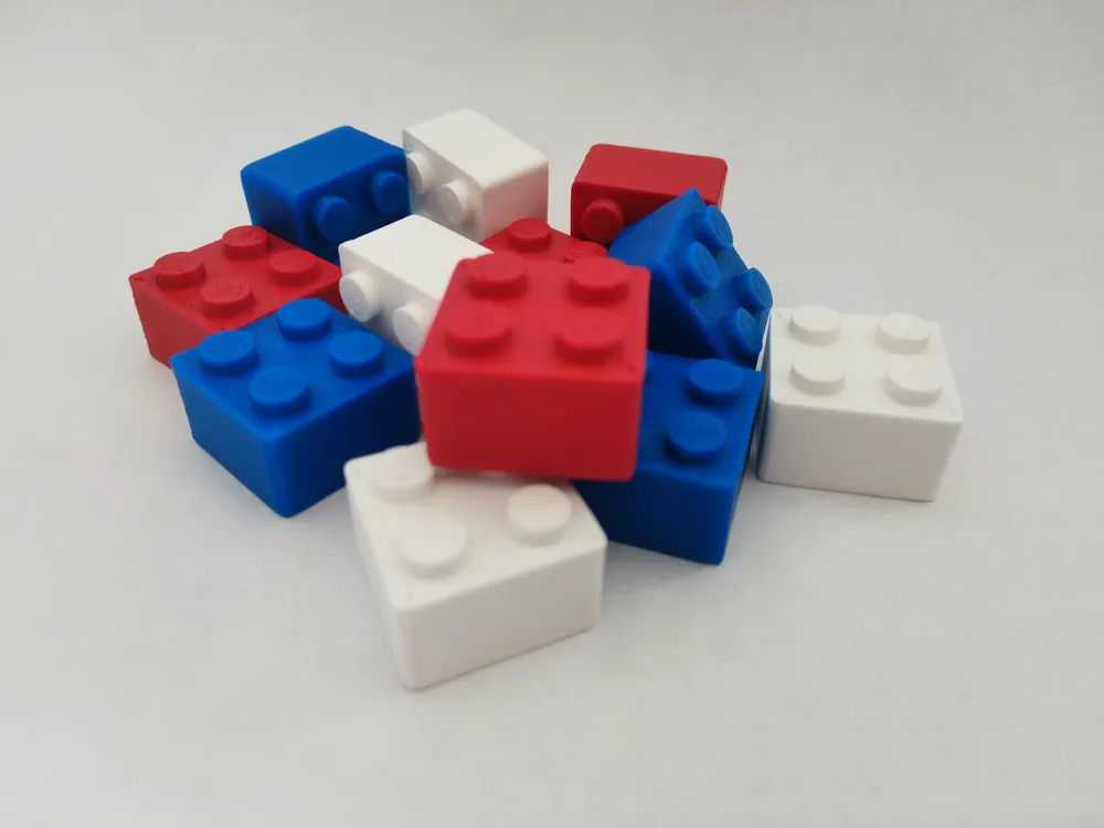 LEGO Style Brick Refrigerator Magnets 2x2 2x4 by Chris1974 - MakerWorld