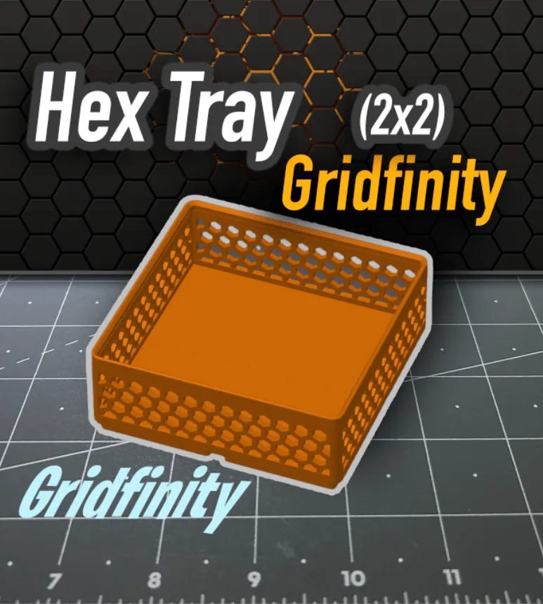 Hex Bin Gridfinity 2x2 - Modelo gratuito para impressão 3D - MakerWorld