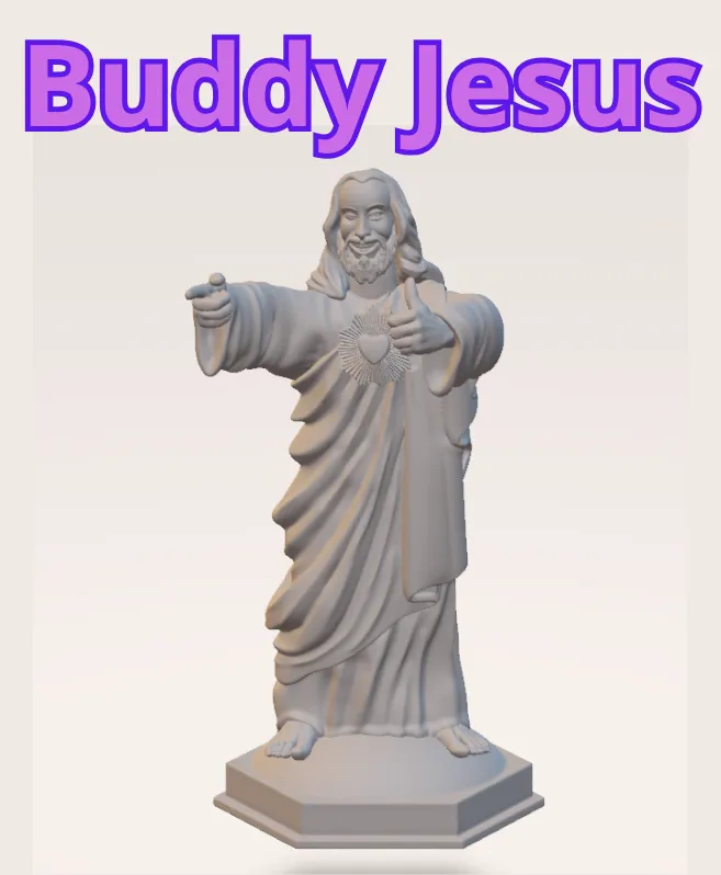 Buddy Christ Jesus – statua “Holy Spirit” - Free 3D Print Model ...