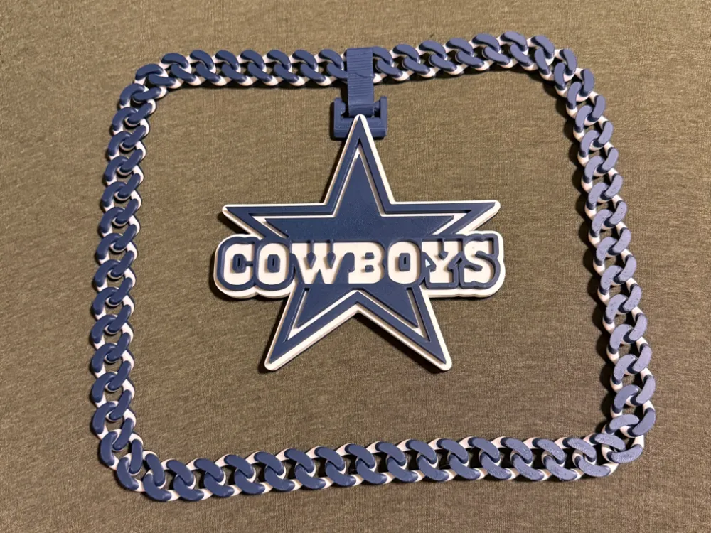 Dallas Cowboys Sports Chain - Free 3D Print Model - MakerWorld