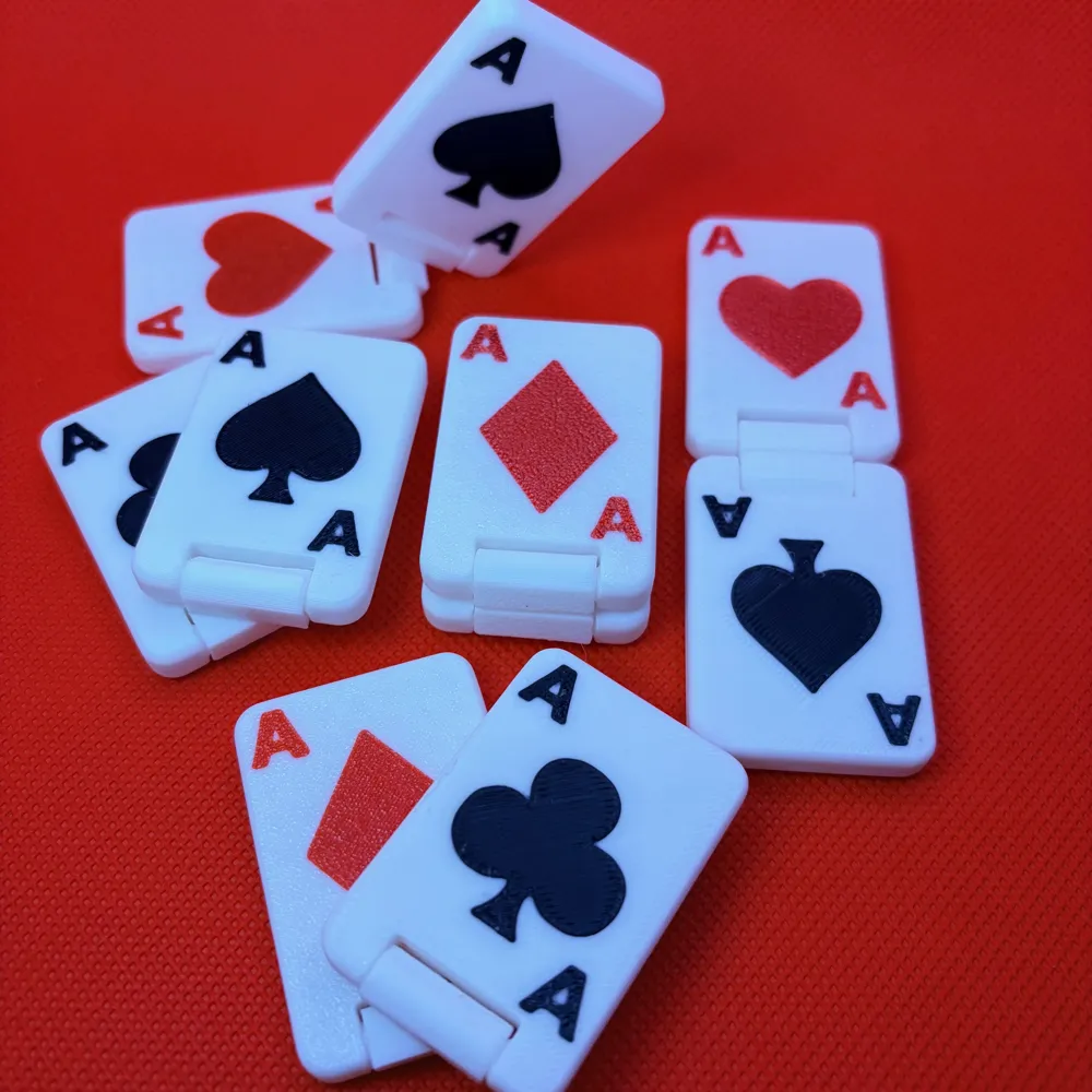 Aces Cards Slider + Flip Fidget (Print in Place) - Free 3D Print Model ...
