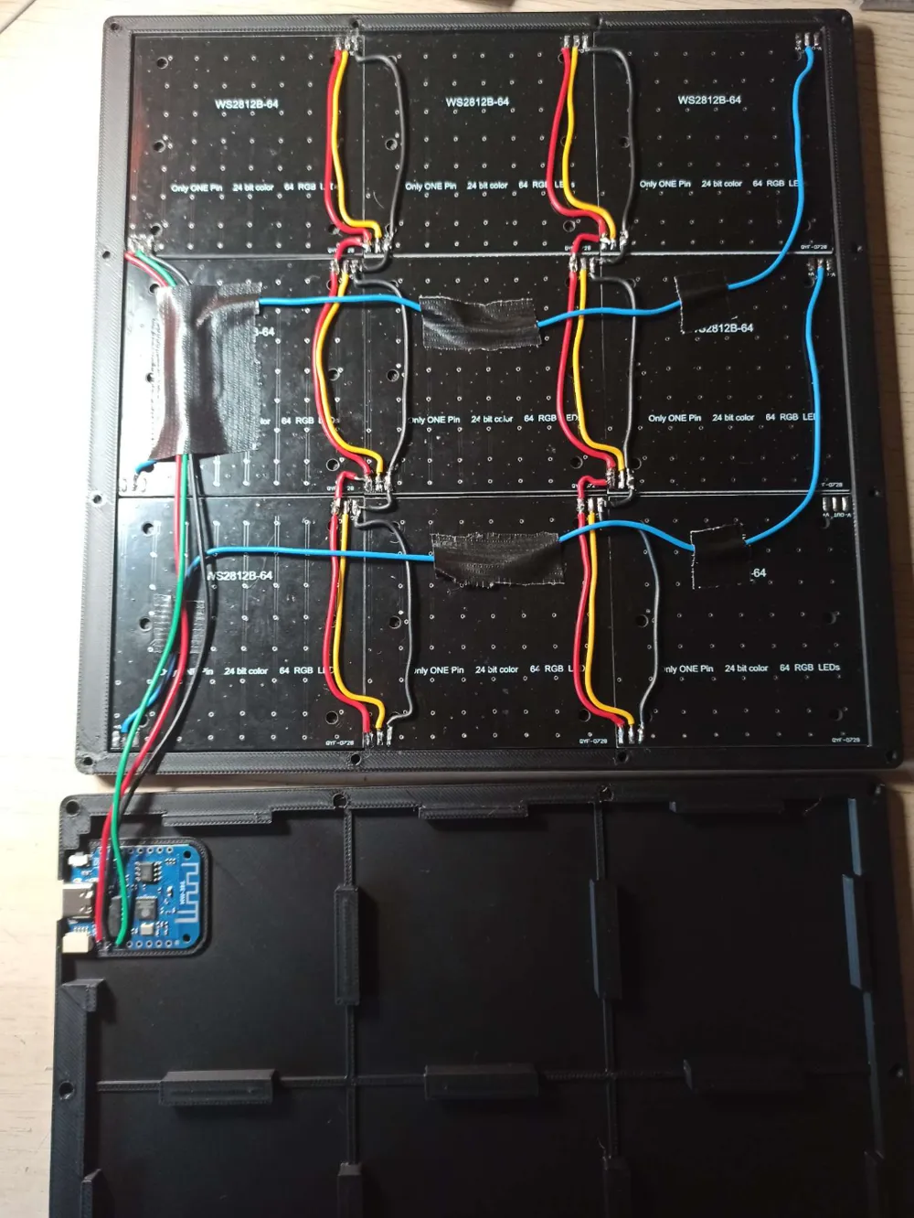 WS2812B-64 Matrix (AWTRIX, 8x8, 8x24, 8x32, 32x32) - Free 3D Print ...