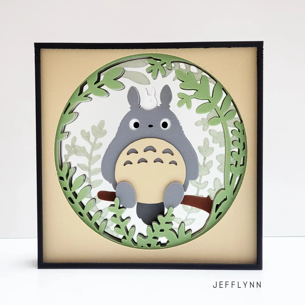 Totoro Layered Art - Shadow Box by Jefflynn MakerWorld: Download Free ...