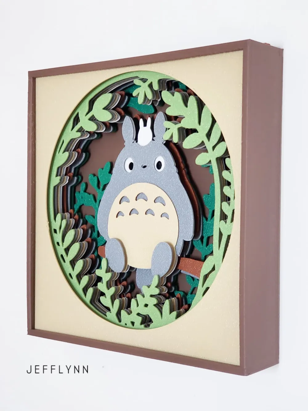 Totoro Layered Art - Shadow Box - Free 3D Print Model - MakerWorld