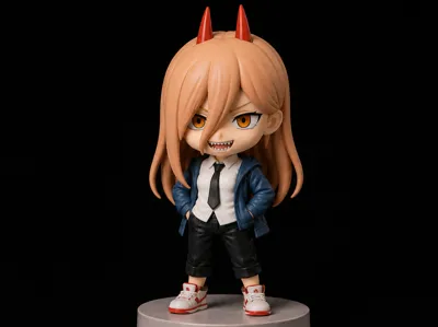 Power Chainsaw Man chibi - Free 3D Print Model - MakerWorld
