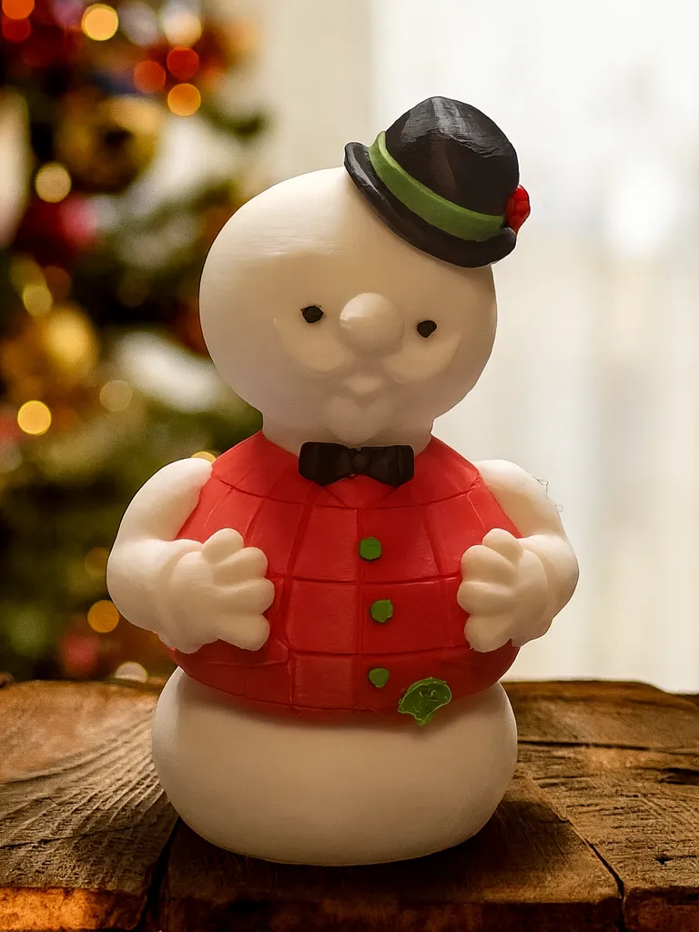 Sam the Snowman – Holiday Desk Figurine by ChopperOriginals MakerWorld: Download Free 3D Models