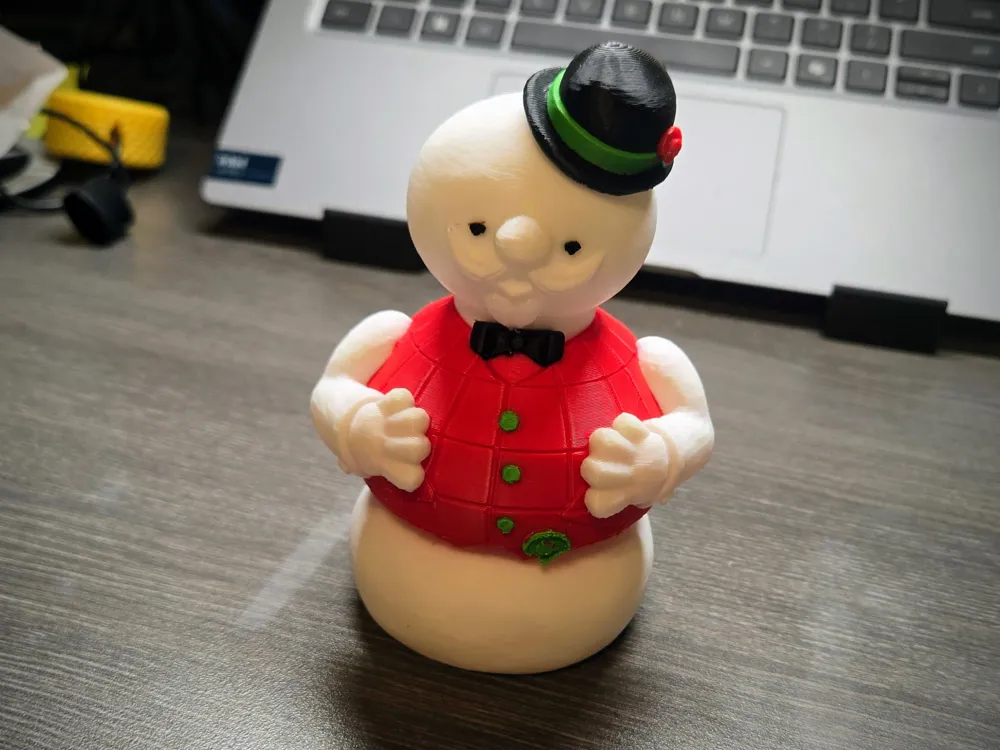 Sam the Snowman – Holiday Desk Figurine - Free 3D Print Model - MakerWorld