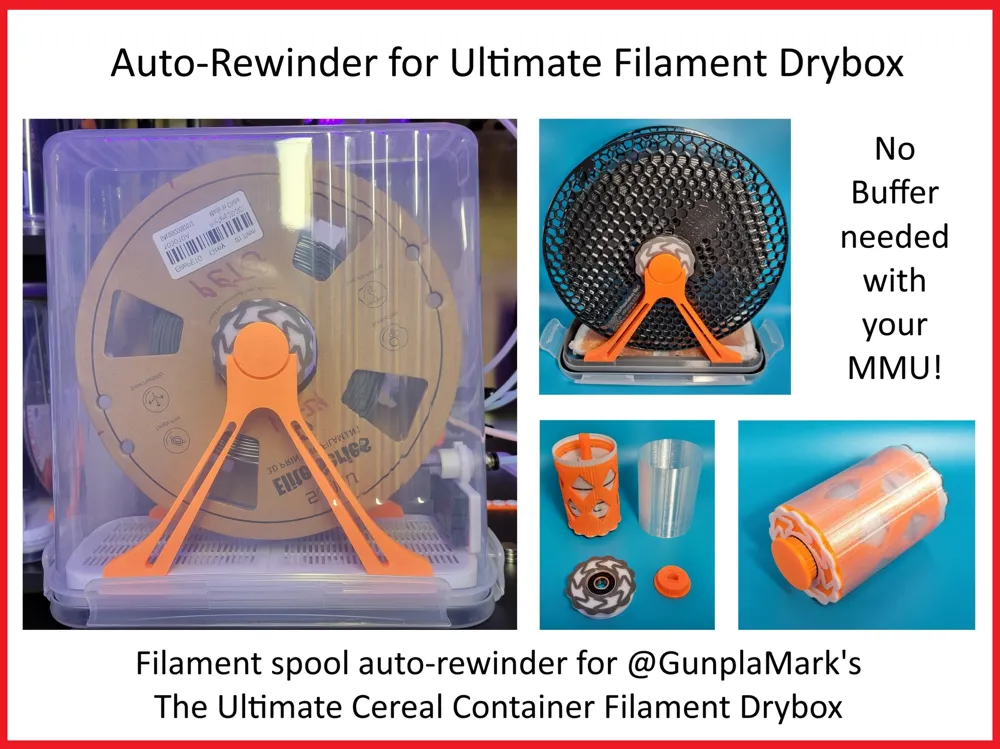 Auto-Rewinder for Ultimate Filament Drybox Remixed by Phil Caruso MakerWorld: Download Free 3D ...