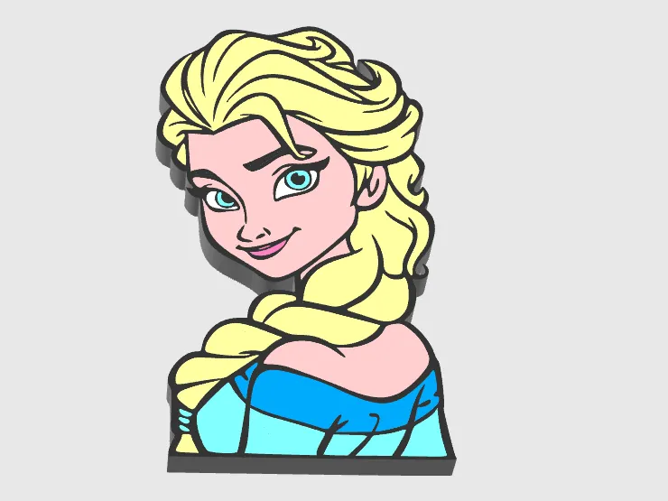 Disney Frozen Elsa 2d by Pratisway MakerWorld: Download Free 3D Models