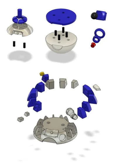 R2-D2 Poke Ball - Multi Part AMS Optional - Free 3D Print Model ...