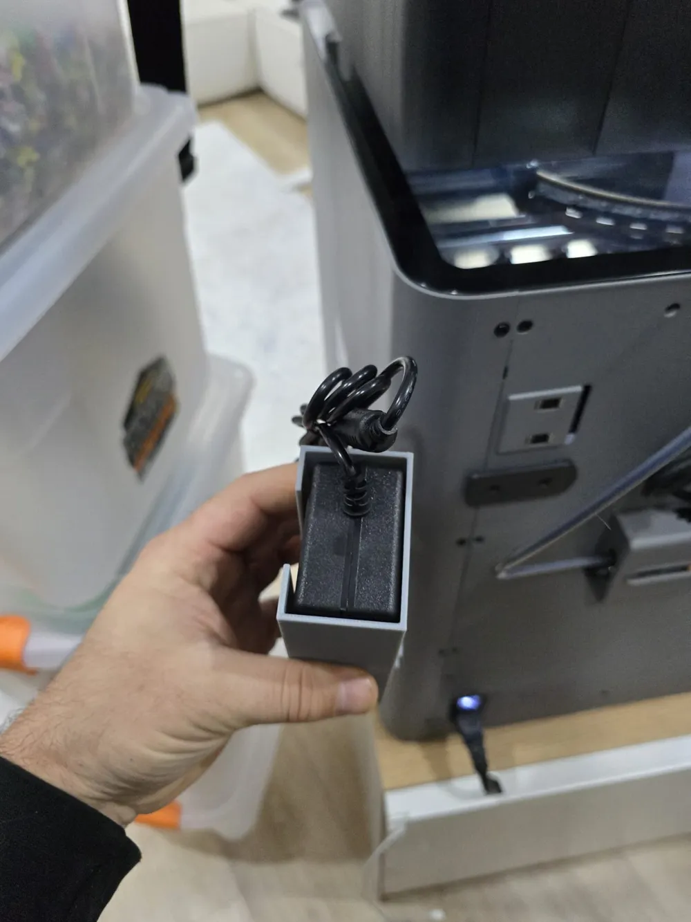 AMS 2 PRO power adapter holder for P2S - Free 3D Print Model - MakerWorld