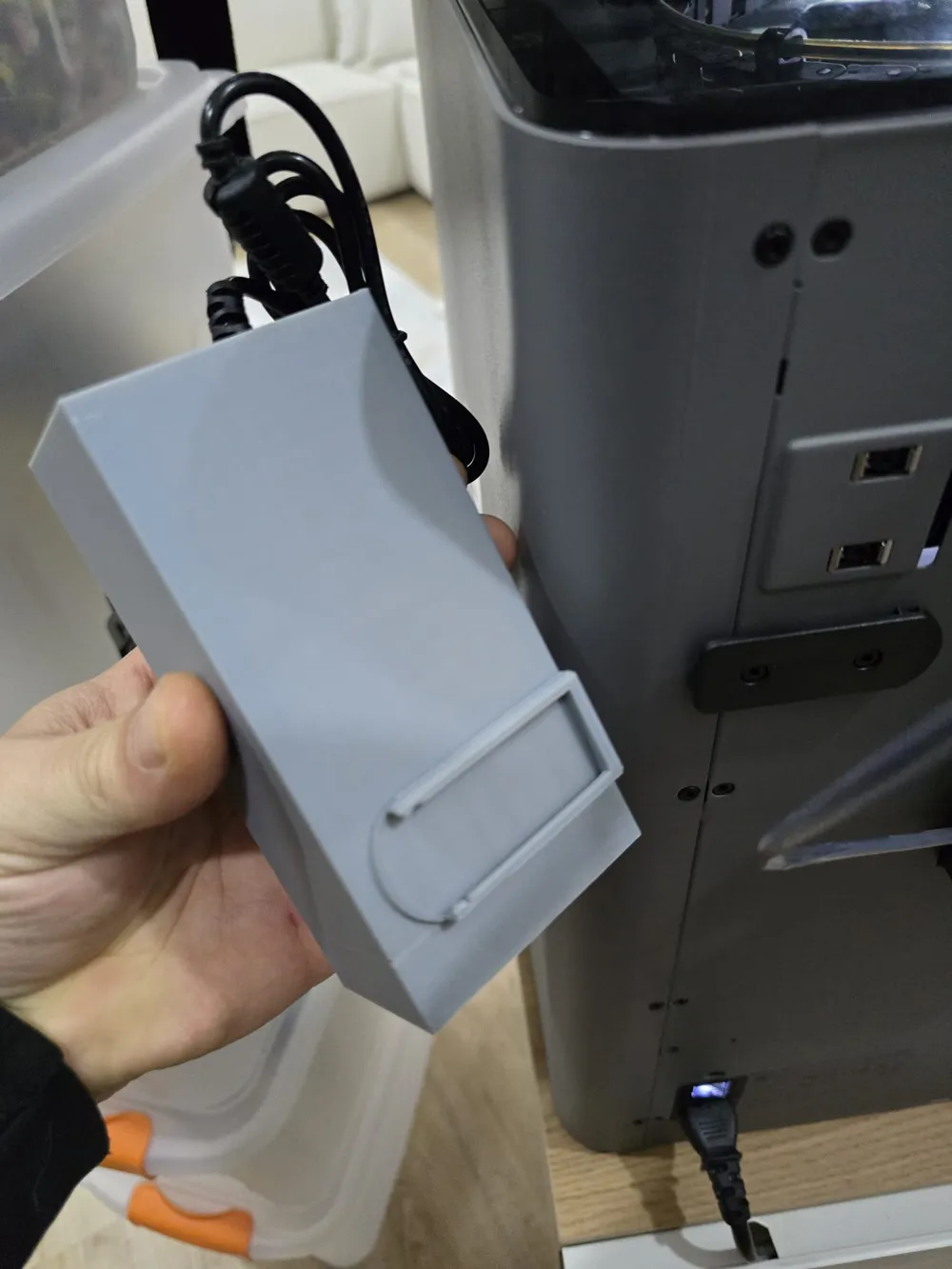 AMS 2 PRO power adapter holder for P2S - Free 3D Print Model - MakerWorld