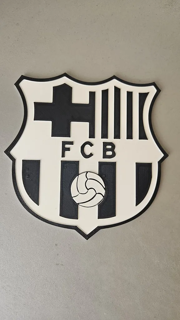 Barcelona logo – decorative item and keychain by Hallo3d - MakerWorld