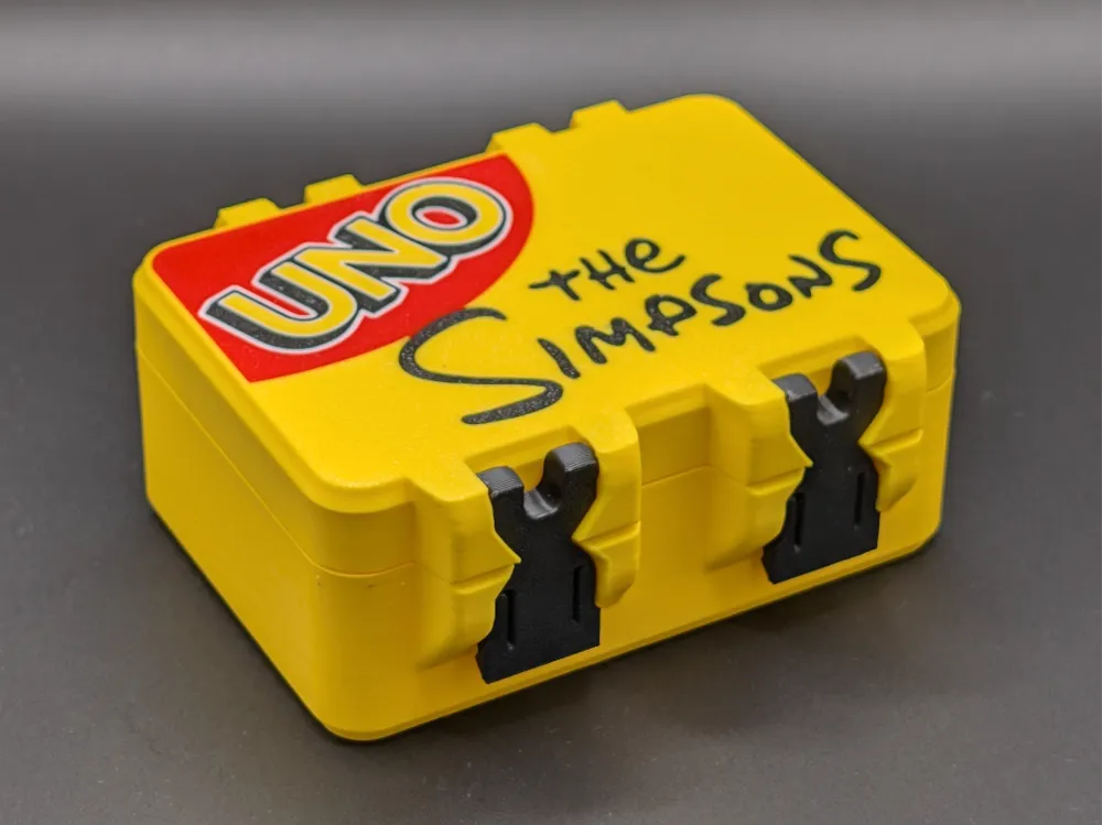 UNO The Simpsons Card Box - SnapLock - Free 3D Print Model - MakerWorld