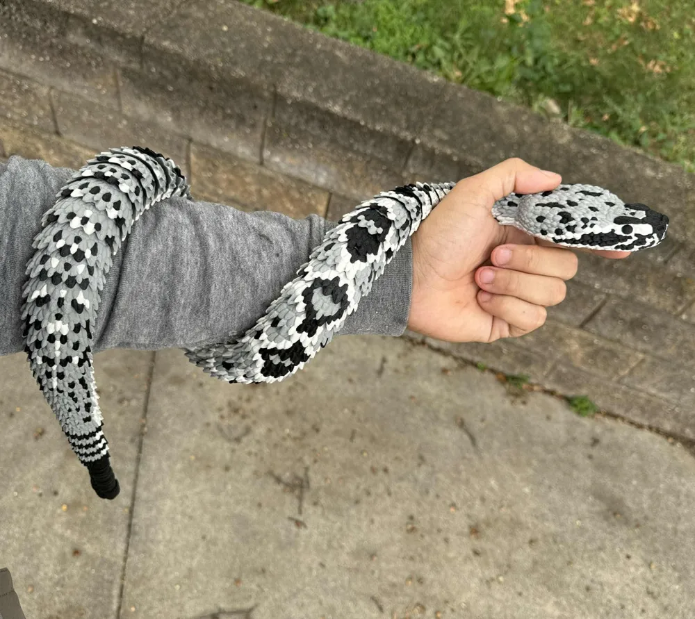 Articulated rattlesnake 2.0 (Eastern Diamondback) - Free 3D Print Model - MakerWorld