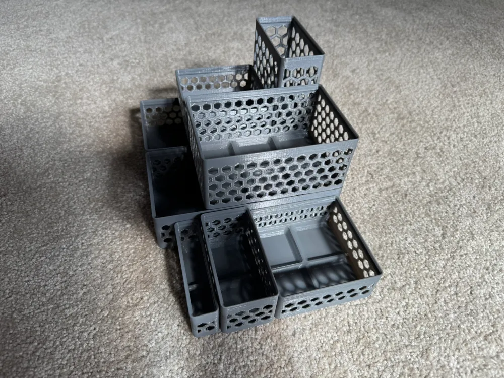 Gridfinity Hex Bins Light all sizes by ostat MakerWorld: Download Free ...